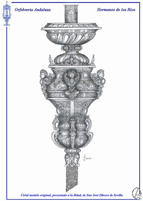 Nuevos ciriales para la Cruz Parroquial en San José Obrero